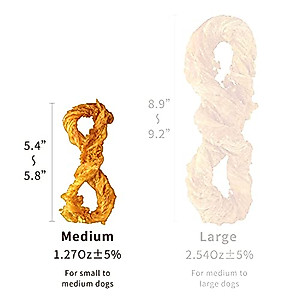 AFreschi Turkey Tendon for Dogs, 2 Rope in a Pack and 2 Pretzel in a Pack, Ingredient Sourced from USA, Alternative to Rawhide, Premium All-Natural, Hypoallergenic, Dog Chew Treat, Easy to Digest