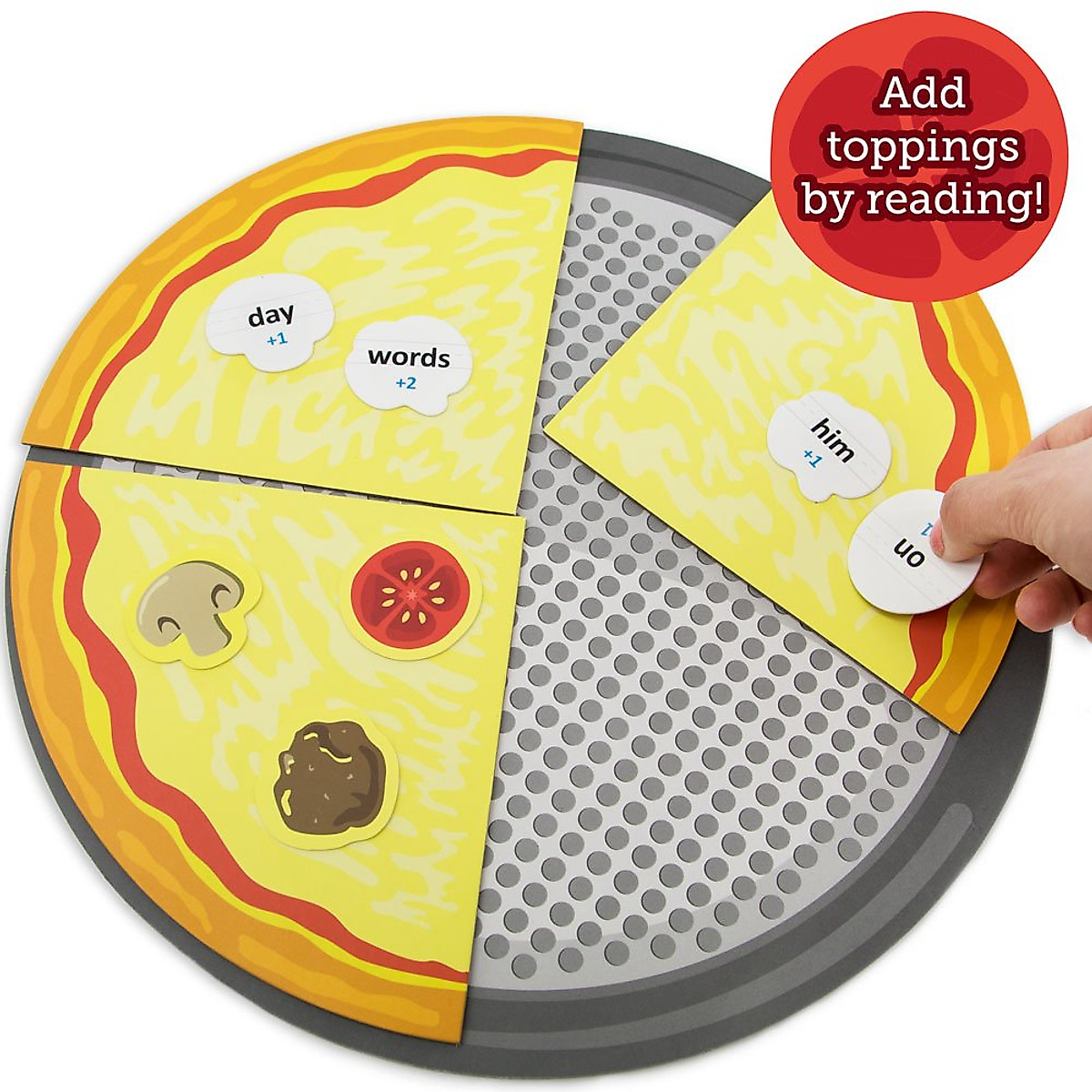 Pint-Size Scholars Sight Words Pizza Board Game | 120 Vocabulary Words for Reading & Spelling Readiness (Dolch & Fry) | Educational Learning Board Games for Kids | Teaching Tool for Parents & Teachers