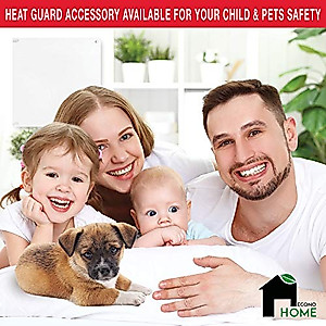 EconoHome Wall Mount Space Heater Panel - with Thermostat - 400 Watt Convection Heater - Ideal for 120 Sq Ft Room - 120V Electric Heater