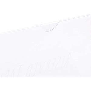 Slant Back Acrylic Sign Holder, Horizontal Sign Display (7 x 5 in, 6 Pack)