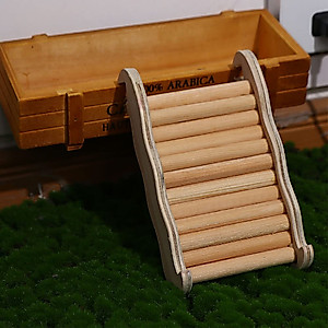 Leadigol Hamster Climbing Toy Wooden Ladder Bridge Squirrel Guinea Pigs Small Animals Ramp Bridge, Long Climbing Wooden Ladder for Hamsters Mice Mouse Gerbils Sugar Glider Rat and Other Small Animals