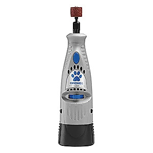 Dremel 7300-PT 4.8V Cordless Pet Dog Nail Grooming & Grinding Tool, Easy to Use, Rechargeable, Safely Trim Pet & Dog Nails , Grey , Medium