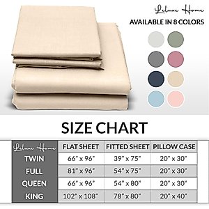 Leluxe Home Twin Sheets Set of 3-100% Microfiber Twin Size Sheets with Extra Soft and Wrinkle Free Sheet Set with Deep Pockets