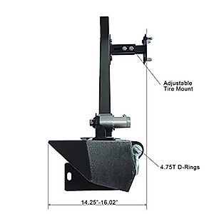 Paramount Automotive Restyling 51-0315 Black Rear Heavy Duty Rock Crawler Bumper with Tire Carrier (Jeep Wrangler JK)