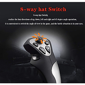 PXN Flight simulator controls 2113 pc flight joystick controls with Vibration Function and Throttle Controls Wired Flight Stick for PC Windows XP/VISTA/7/8/10/Computer/Laptop(PC only)