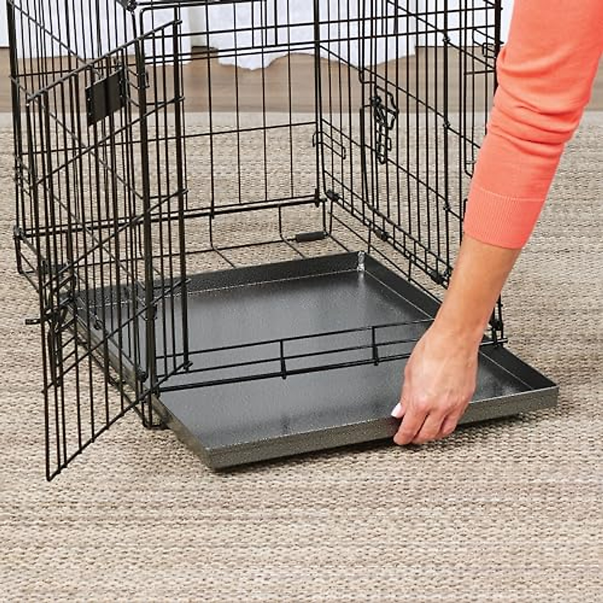 MidWest Homes For Pets Metal Dog Crate Replacement Pan; 42 inch