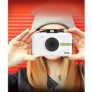 Zink Polaroid Snap Instant Digital Camera (White) with ZINK Zero Ink Printing Technology