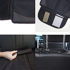 Car Seat Protector For Baby Infant Carseats - Automotive Backseat Protector Mat to use Under Child Car Seat Bases as Leather Upholstery Seats Covers or Back Carseat Protectors - Interior Accessories