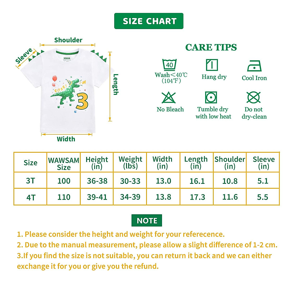 3rd Birthday Boy Shirt Dinosaur Birthday T-Shirt 3 Year Old Toddler Dinosaur Outfit Cotton White Dino Party Shirt Roar I’m 3 Short Sleeve Top Tee Toddler Three Rex T Shirt for Kids