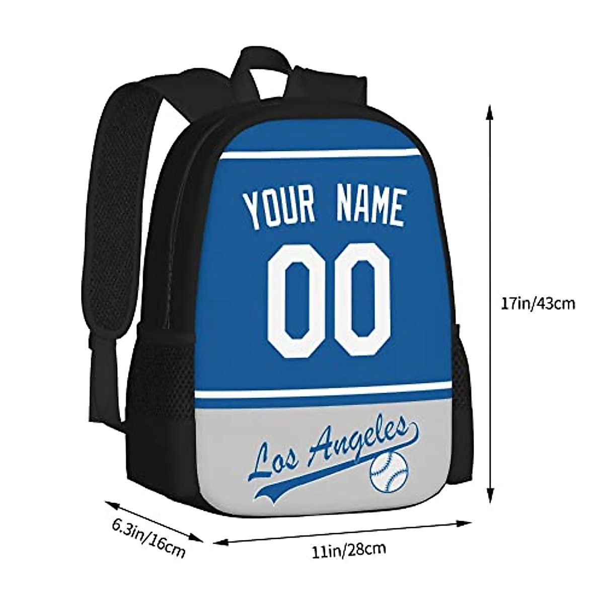 ANTKING Los Angeles Backpack High capacity Custom Any Name and Any Number Gifts for Kids Men Fans