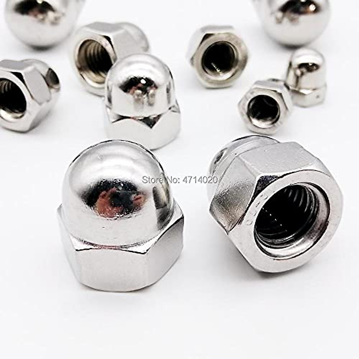 PiWine Dome Cap Nuts,Acorn Thread Hex Cap, 1/50pcs M3 M4 M5 M6 M8 M10 M12 M14 M16 304 A2-70 Stainless Steel Hex Hexagon Acorn Nut Cap Decorative Cover Semicircle Dome Nuts-M10 2pcs (Size : M14 1pc)