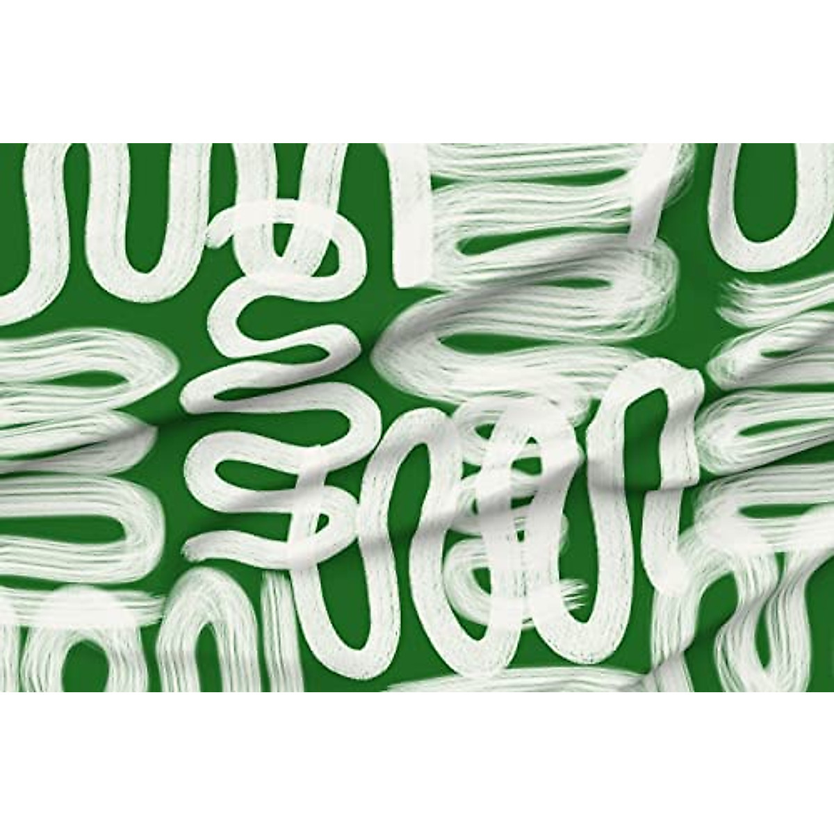 Spoonflower Fabric - Abstract Emerald Extra Large Scale Bold Graphic Graffiti Modern Art Printed on Petal Signature Cotton Fabric by The Yard - Sewing Quilting Apparel Crafts Decor