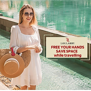 LOULARRY Magnetic Hat Clip for Travel on Bag | Fashionable Travel Accessories For Women | Leather Hat Holder With Strong Magnet For Handbags, Purses, Backpacks, Luggage, And Totes