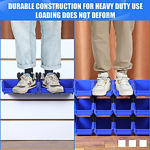 Weysat 24 Pcs Storage Bins Parts Racks, Wall Mounted Tool Storage Bins, Plastic Stackable Garage Storage Bin Organizer for Screws Bolts Nuts Nails Beads Small Hardware Parts Storage Men Gift Tools