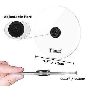 TMKEFFC Smoking Gun Cup Covers Pack of 2, Lids for Cocktail Drinks Handy Smoke Infuser Accessories, for Wine-Cups Goblet Glasses Tumblers Mugs Bowls Diameter Below 4.7"