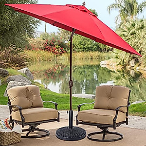 Blissun 22 lbs Heavy Duty Patio Market Umbrella Base Stand (16.5")