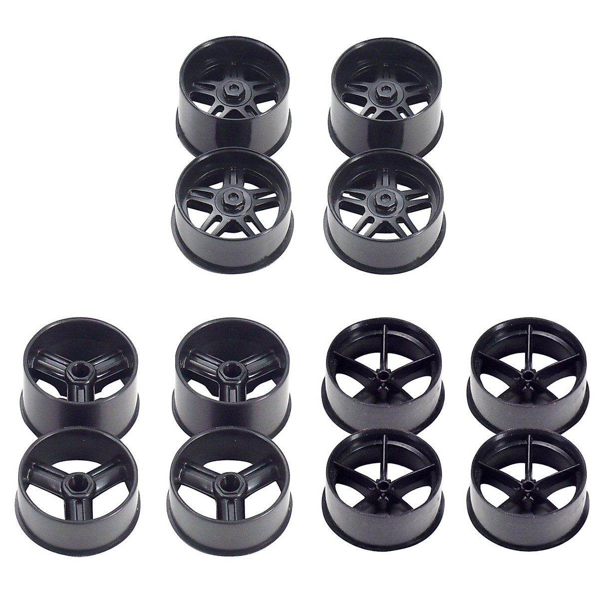 Tamiya Boys America INC 95244 JR Mini 4WD Carbon Wheel Set, Large