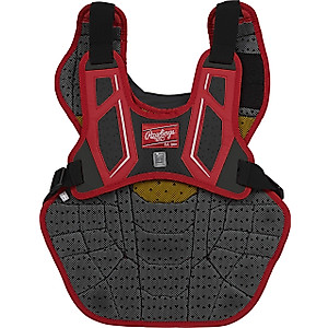 Rawlings | VELO 2.0 Catcher's Chest Protector | Baseball | Adult - 17" | Black/Scarlet
