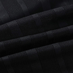 JARAZIN Transgender Tomboy FTM Zipper Stripe Mesh Elastic Half Breathable Chest Binder for Women (Black, 6X-Large)