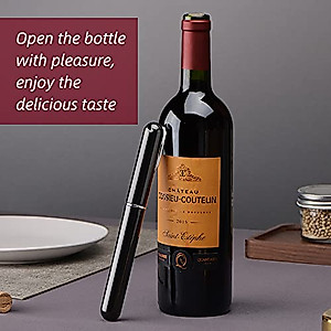 Air Pressure Wine Opener, 2 in 1 Needle Pen Corkscrew with Foil Cutter, Handheld Wine Cork Remover, Portable Travel Manual Cork Opener Kit