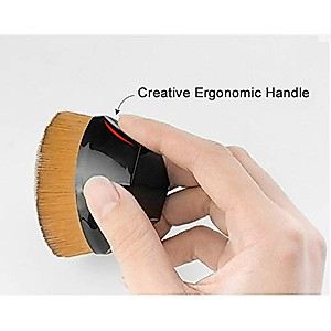 JOSALINAS Foundation Makeup Brush Fast Flawless Application Blusher Liquid Cream Powder Cosmetic Body Blending Tool, Black