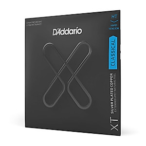 D'Addario Guitar Strings - XT Coated Classical Guitar Strings - XTC46TT - Silver Plated Copper, XT Dynacore, Titanium Trebles - Hard Tension
