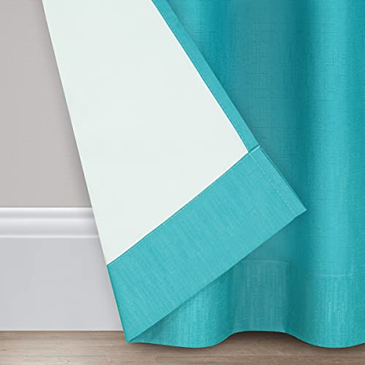 ECLIPSE Kendall Modern Blackout Thermal Rod Pocket Window Curtain for Bedroom or Living Room (1 Panel), 42" x 63", Turquoise