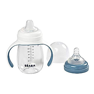 BEABA Fast Baby Bottle Warmer, Baby Food Warmer, (3-in-1) Warm Milk in Just Two Minutes + 2-in-1 Bottle to Sippy Learning Cup