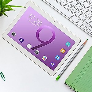 Dual Band Tablet, Support 2.4G 5.0G WiFi Octa Core CPU Portable Tablet for Android 10 for Office (US Plug)