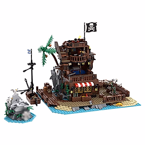 MAYD Medieval Island Building Sets, 1033Pcs Medieval Pirate Island Modular Pirate Series House Buildings, Architecture Toys Gifts Room Decor for Adults Teens