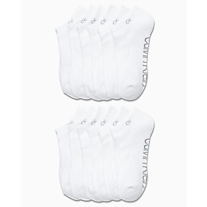 Calvin Klein Women's Athletic Socks - Lightweight Performance No Show Socks (12 Pack), Size 4-10, Pure White