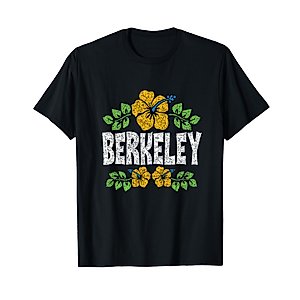 Berkeley Flowers Distressed Color Print T-Shirt