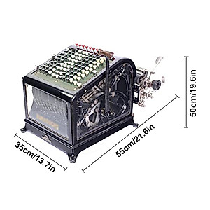 Amdsoc Hand Crank Mechanical Calculator - Antique Large Cash Register - Can be Used Normally - 355550CM