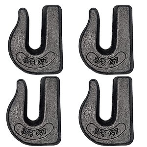 KEYHAO Weld On Grab Chain Hook G70 3/8" Weld On Chain Grab Hooks Bucket Flatbed Trailer Wrecker Tow Tie Down Forged Steel Working Load Limit: 6600 lbs