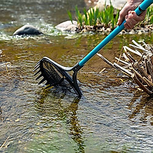 Aquascape 74004 Pond Shark Net Skimming, Maintenance and Water Garden Tool, Blue 60-inch