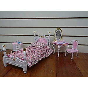 My Fancy Life Dollhouse Furniture Bed Room and Beauty Play Set