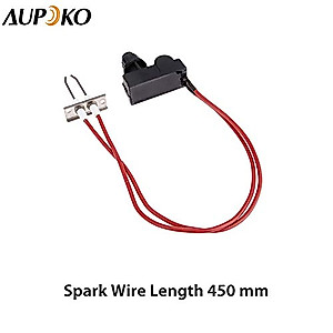 Aupoko Double Ignition Kit Electronic Igniter, Propane Gas Grill Igniters with Double Ignition Electrode, 450 mm High Spark Plug Wire, Fits for Gas Fireplace & Oven & Heater & Kitchen lgniter