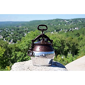 Afghan pressure cooker Model NR 9 quart (8.5 liter) capacity. Aluminum Uzbek Kazan pressure pot for indoor/outdoor cooking