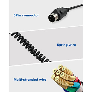 YIGUCS 6Button Power Lift Chair Remote Control Replacement with 5-Pin Plug Extension Cable Fit for Okin Lazyboy Golden Catnapper Dewert Limoss Power Lift Recliner Chair Home Recliner Hand Control