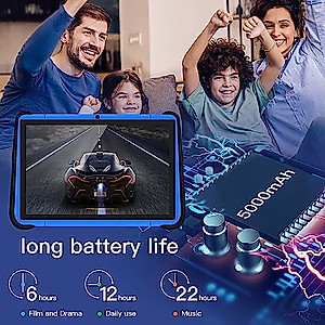 Kids Tablet 10 inch Android Tablet for Kids Learning Tablet with WiFi Dual Camera Children's Tablet for Toddlers 32GB with Parental Control Shockproof Case Netflix YouTube for Boys Girls (Blue)