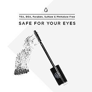 Lash Next Door Water Resistant Mascara Black Volume and Length - No Clump Volumizing Mascara for Thickening and Lengthening - Smudge Proof Lashes by Brooklyn and Bailey (1 Pack)