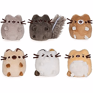 GUND Pusheen Comic Collector I Love Kitties Set of 6 Plush Stuffed Animal Cats, 2"