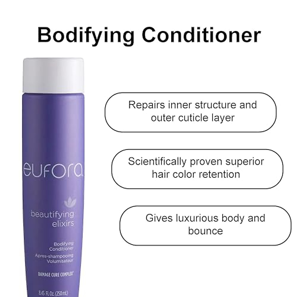 Eufora beautifying elixirs bodifying conditioner 8.45 oz