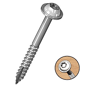 Milescraft 7354 Torx Pocket Hole Screws - Self Tapping, 1.5"