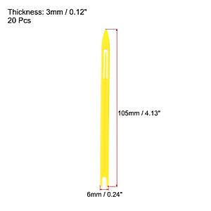 PATIKIL Netting Needle Shuttles 1#, 20 Pack Plastic Fishing Net Repair Line Kit Mending Tool, Yellow