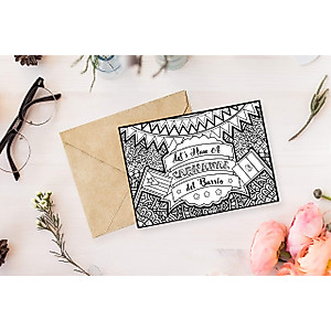 Coloring Broadway - in The Heights Inspired Coloring Pages (Set of 4) “Paciencia y Fe” Collection, Broadway Musical Merchandise, Card Stock (8 1/2” x 11”), Ideal Gift for a Broadway Theater Lover