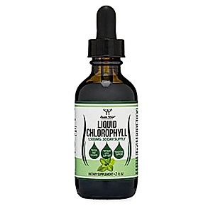 Chlorophyll Liquid Drops - Peppermint Flavored, Vegan Safe (Rich, Full Texture and Taste, Not Watered Down) for Skin Health, and Immune Function (Líquidas de Clorofila) by Double Wood