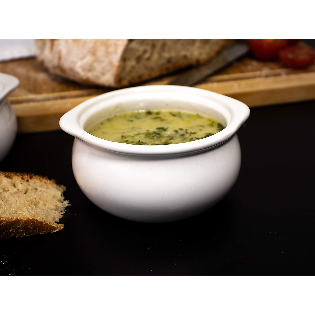 Upper Midland Products 6 Pk 12oz French Onion Soup Crocks Perfect For Onion Soup Stews Casserole Restaurant Style White