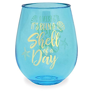 Cape Shore Wine Shot Glasses Tumbler - It's been a Shell of A Day Christmas Birthday Gifts for Office Coworker and Best Friend