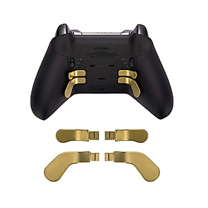 9 in 1 Metal Thumbsticks Accessories for Xbox Elite Wireless Controller Series 2 - Core, Gaming Accessory Replacement, 4 Metal Mod Swap Joysticks, 4 Magnetic Paddles, 1 + D-Pads (Gold)